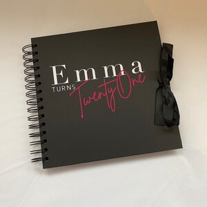 Personalised 21st Birthday Guestbook, 21st Scrapbook, Birthday Memory ...