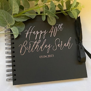 Personalised 40th Birthday Guestbook, 40th Scrapbook, Birthday Memory ...