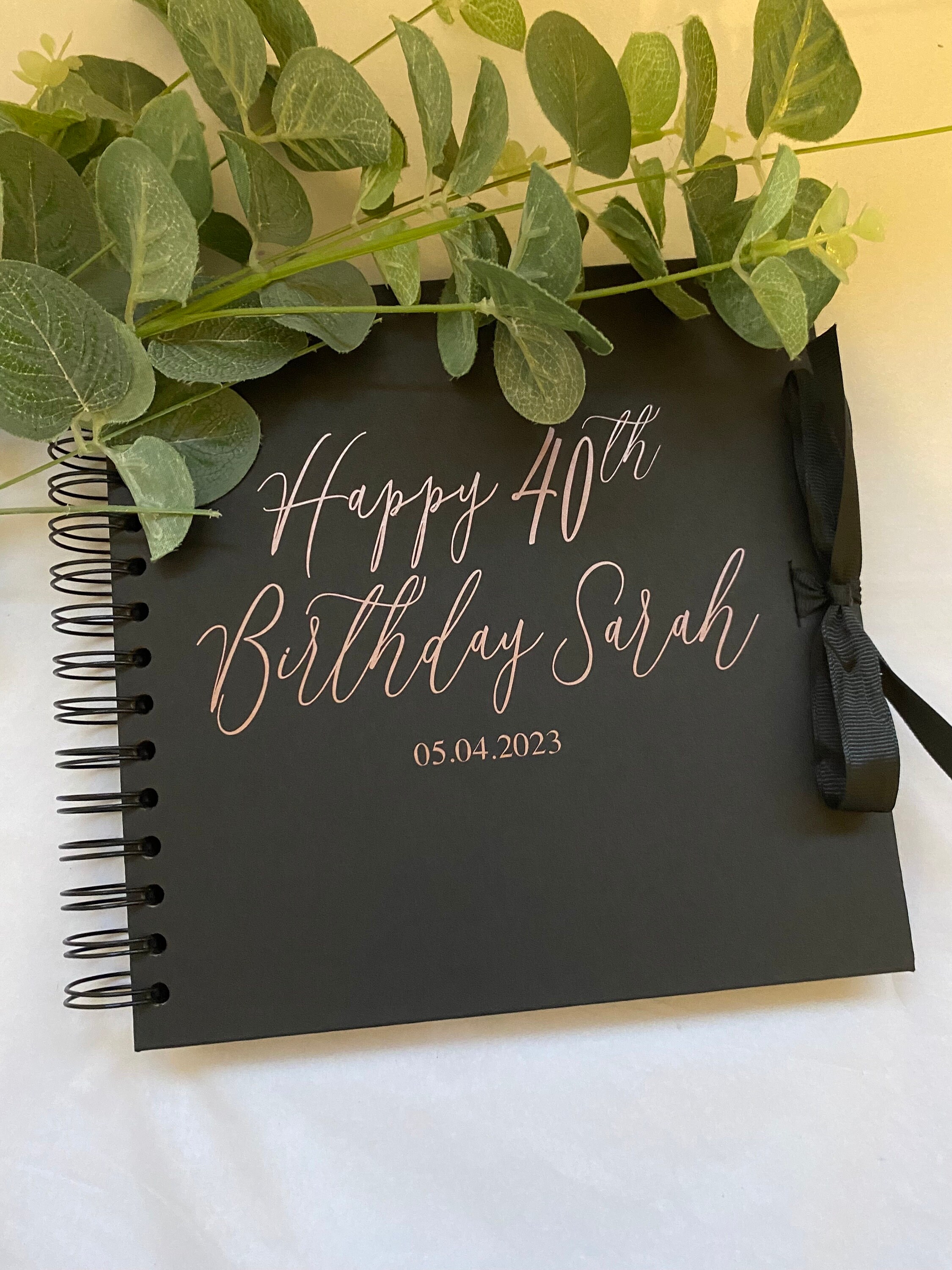 Personalised 40th Birthday Guestbook 40th Scrapbook Birthday - Etsy UK