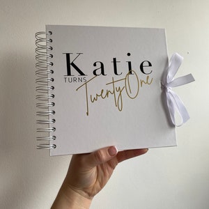 Personalised 21st Birthday Guestbook, 21st Scrapbook, Birthday Memory ...