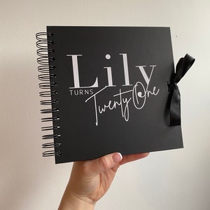 Personalised 21st Birthday Guestbook, 21st Scrapbook, Birthday Memory ...
