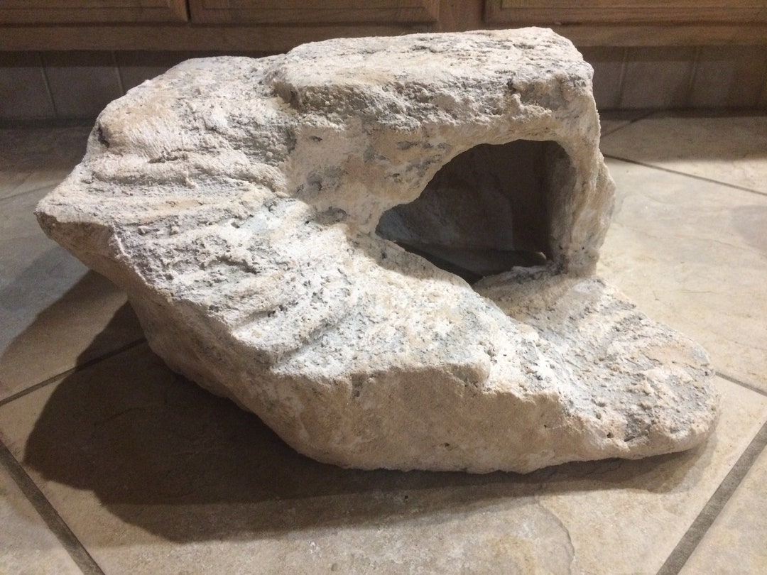 Custom Bearded Dragon Hide Cave Basking Platform, Faux Stone Reptile ...