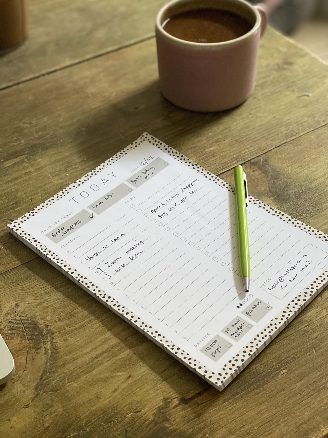 A5 Daily Planner Desk Pad, Positive Habit Planner, Good Habit Tracker ...