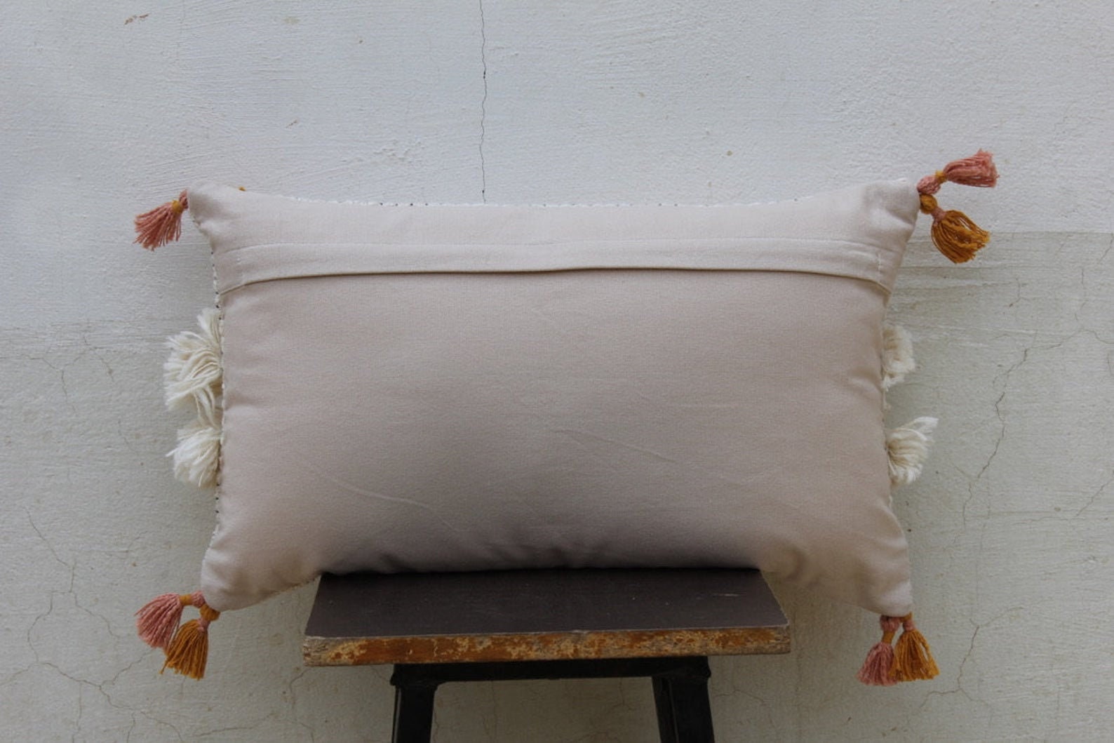 Cleo Tassel Pillow, Hot Pink Tassel, Coral Tassel, Fringed Cushion ...