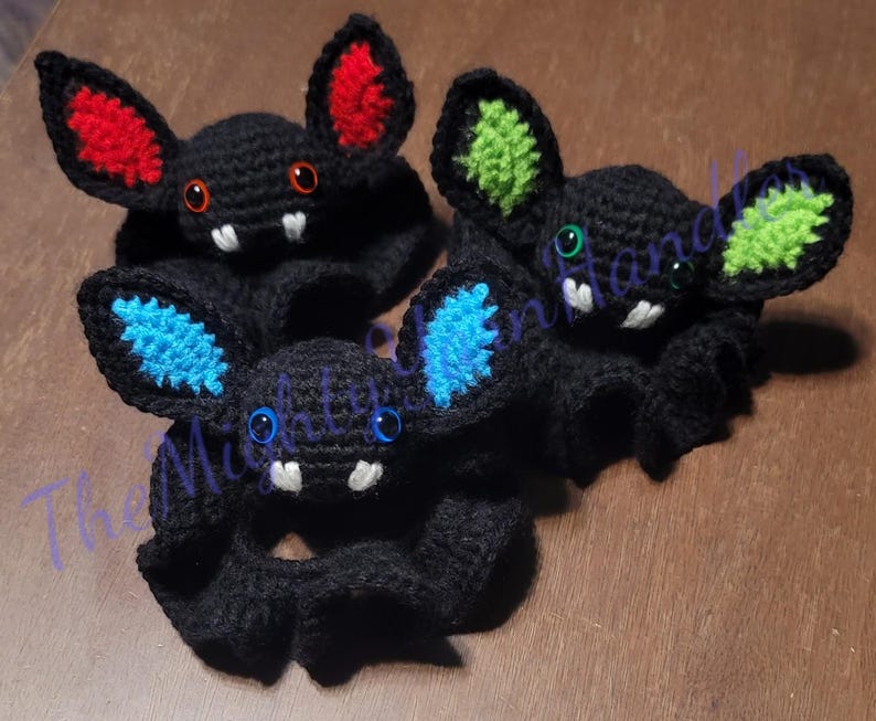 Bat Hair Scrunchie Crochet Pattern - Updated - Etsy