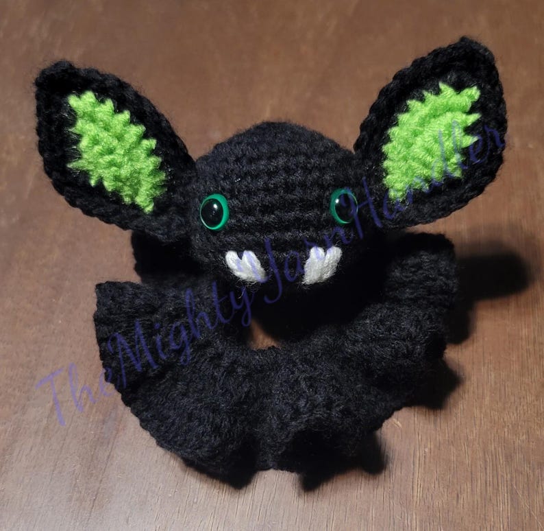 Bat Hair Scrunchie Crochet Pattern - Updated - Etsy