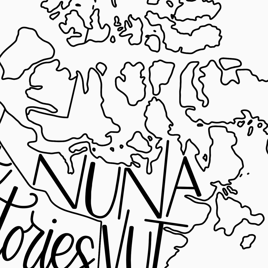 Digital Download Canada Map Printable Hand Lettered - Etsy