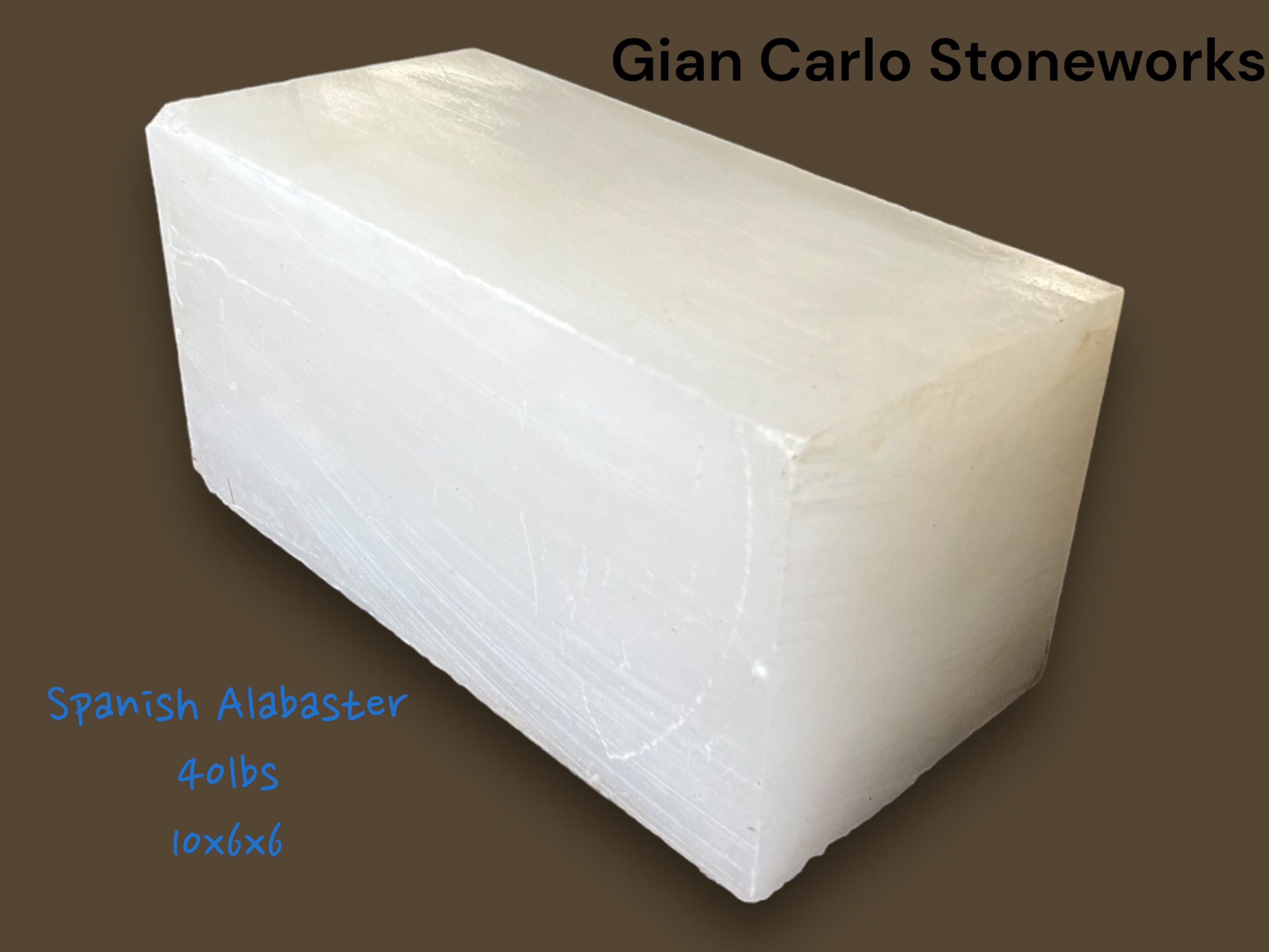 40lb Block of Alabaster 12x6x6 for Sculpture or Carving - Etsy