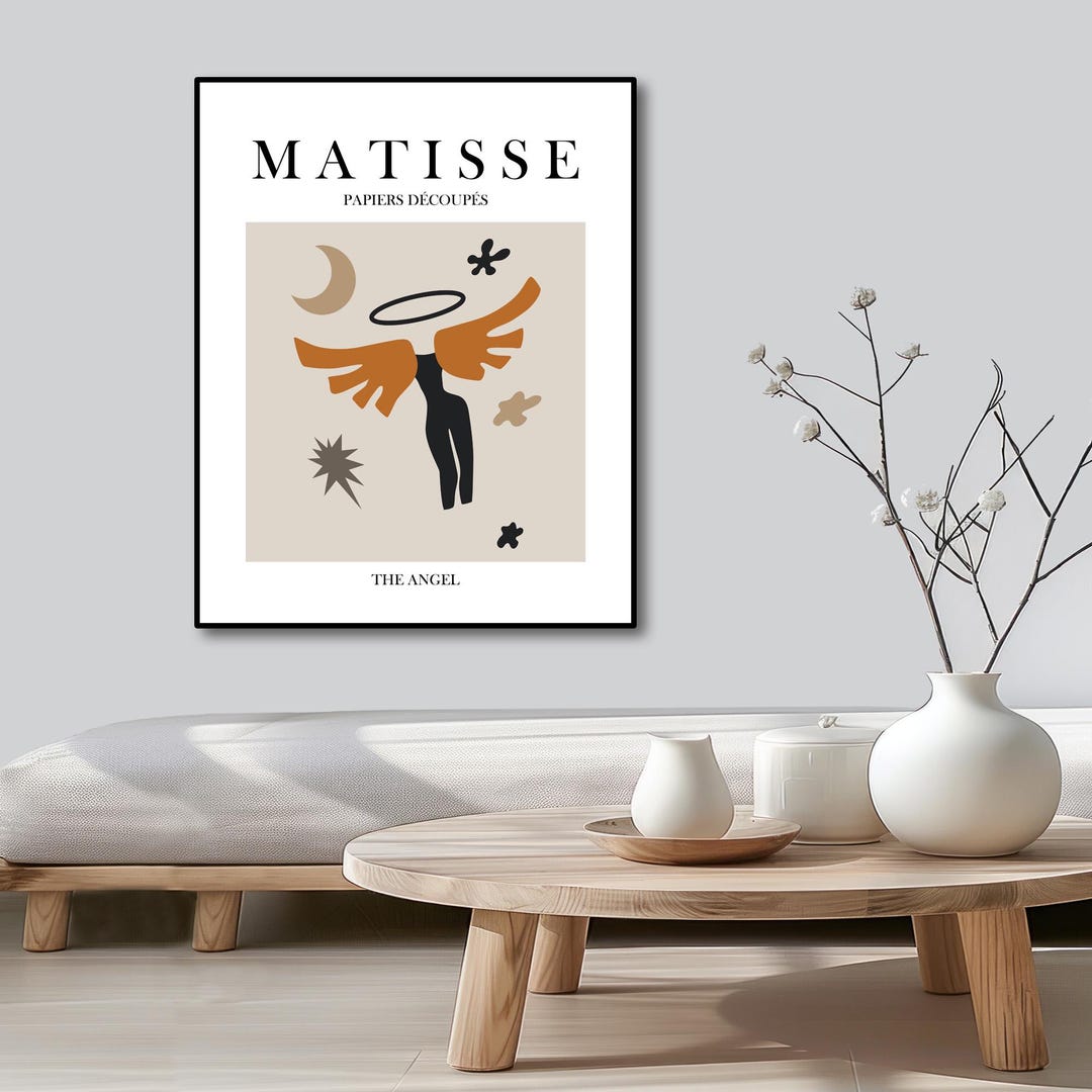 Matisse Inspired the Angel Printable Wall Art Neutral Colors Cut-outs ...