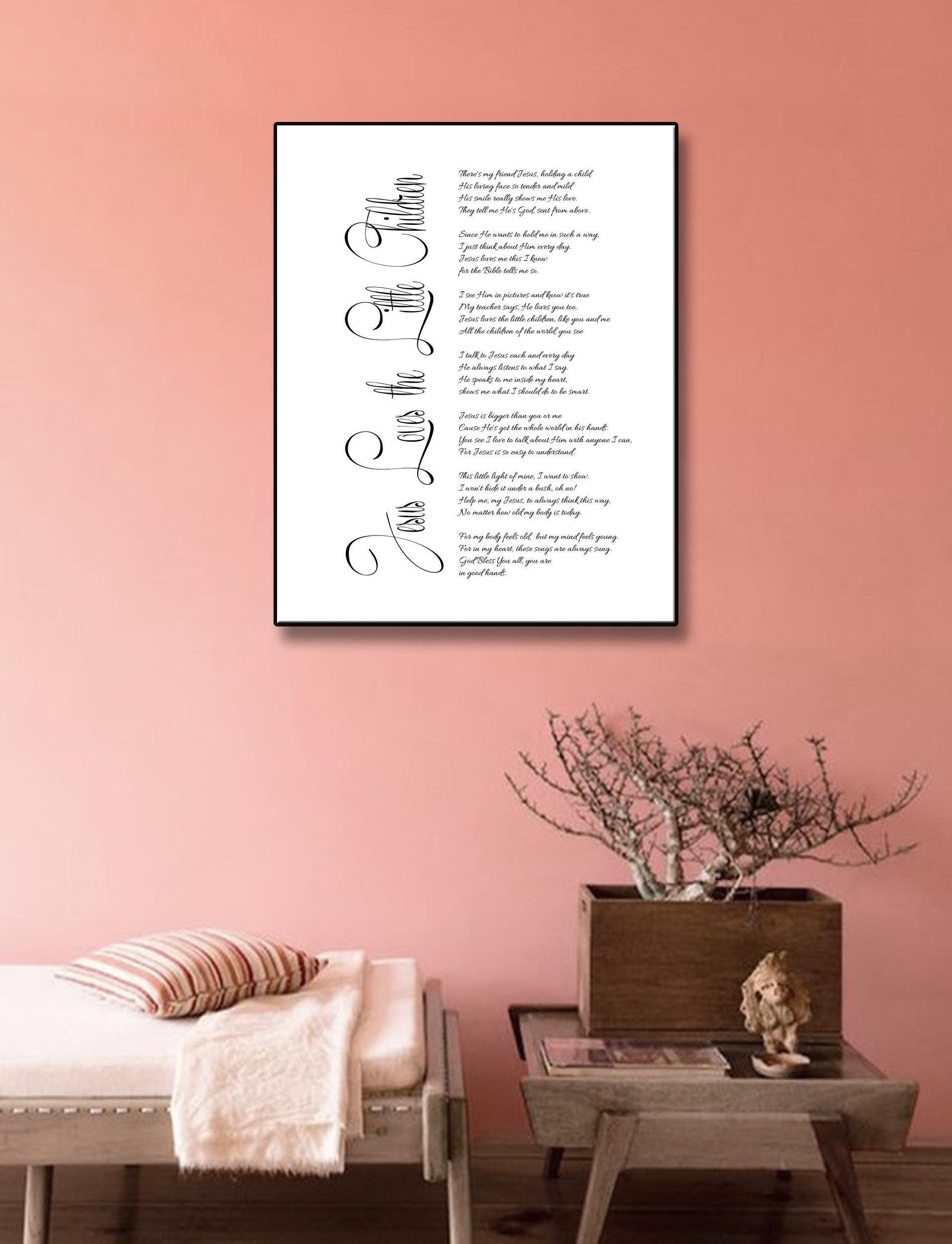 Jesus Loves the Little Children Printable Wall Art Modern Minimalist ...