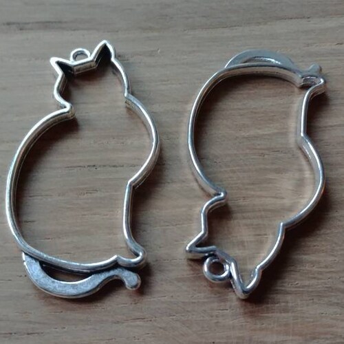 20 Cat Open Bezel Cat Open Back Bezel Setting for Resin | Etsy