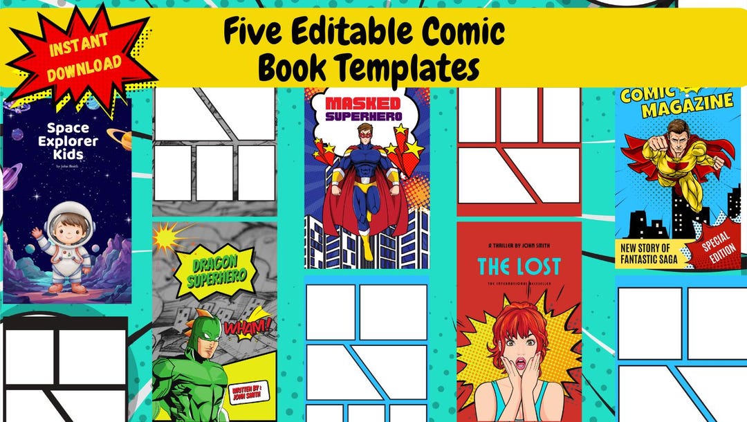 Editable Comic Storyboard Template - Etsy UK