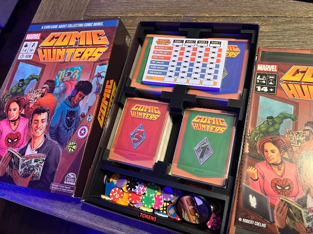 Comic Hunters - Board Game - Black Box Inserts W/ Text V2 - Etsy