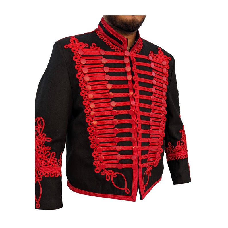 Jacket Vintage Gothic Steampunk Hussars Band Uniform Costume ...