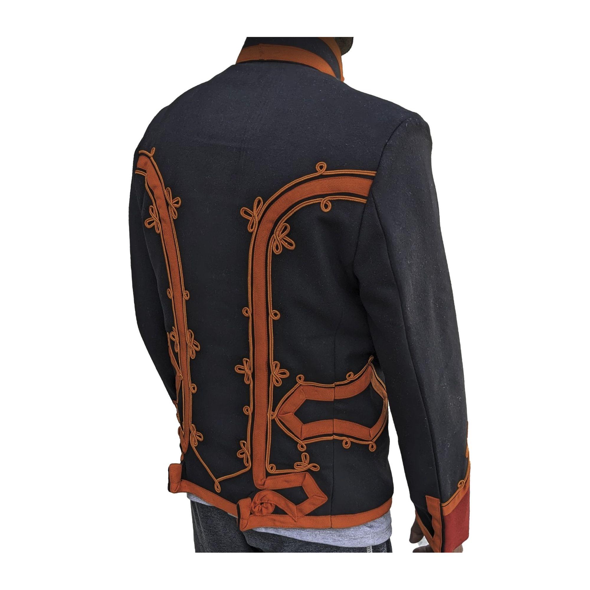 Vintage Inspired General’s Parade Jacket Navy Black Hussar Uniform Coat ...
