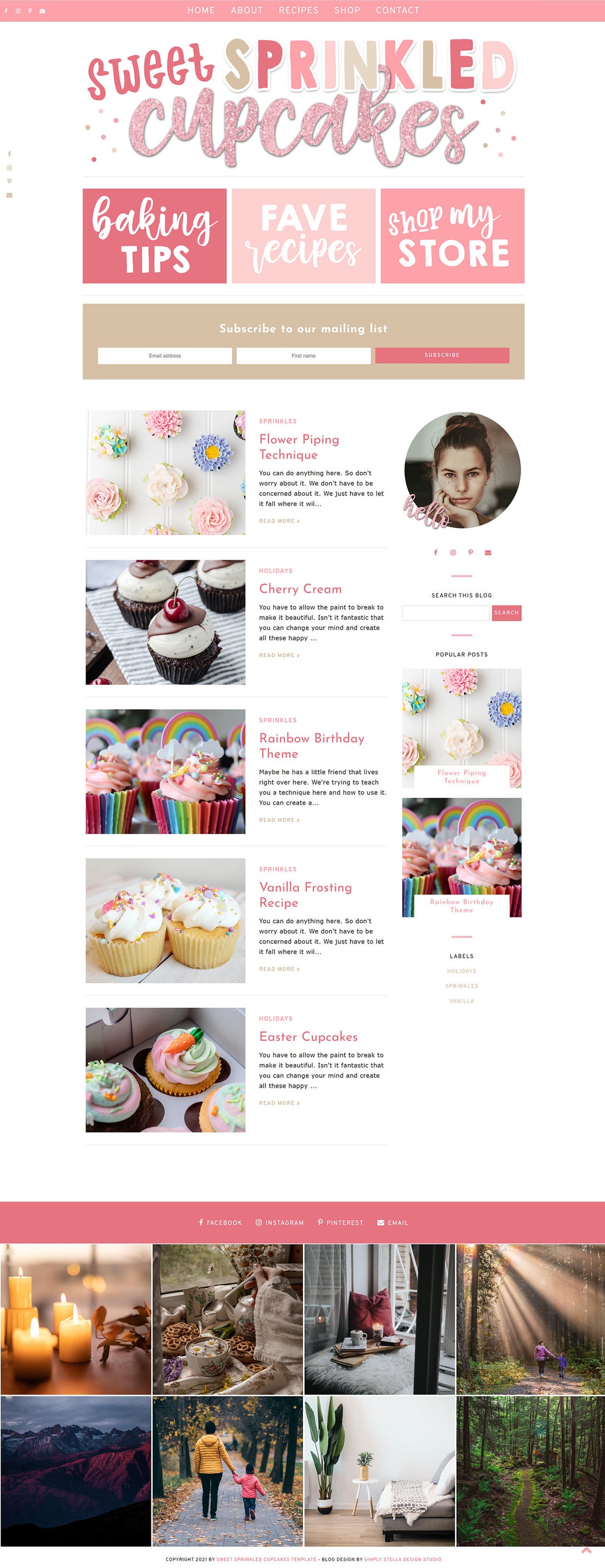 Premade Blog Design | Blogger Blog Design | Blog Design Blogger | Blog ...