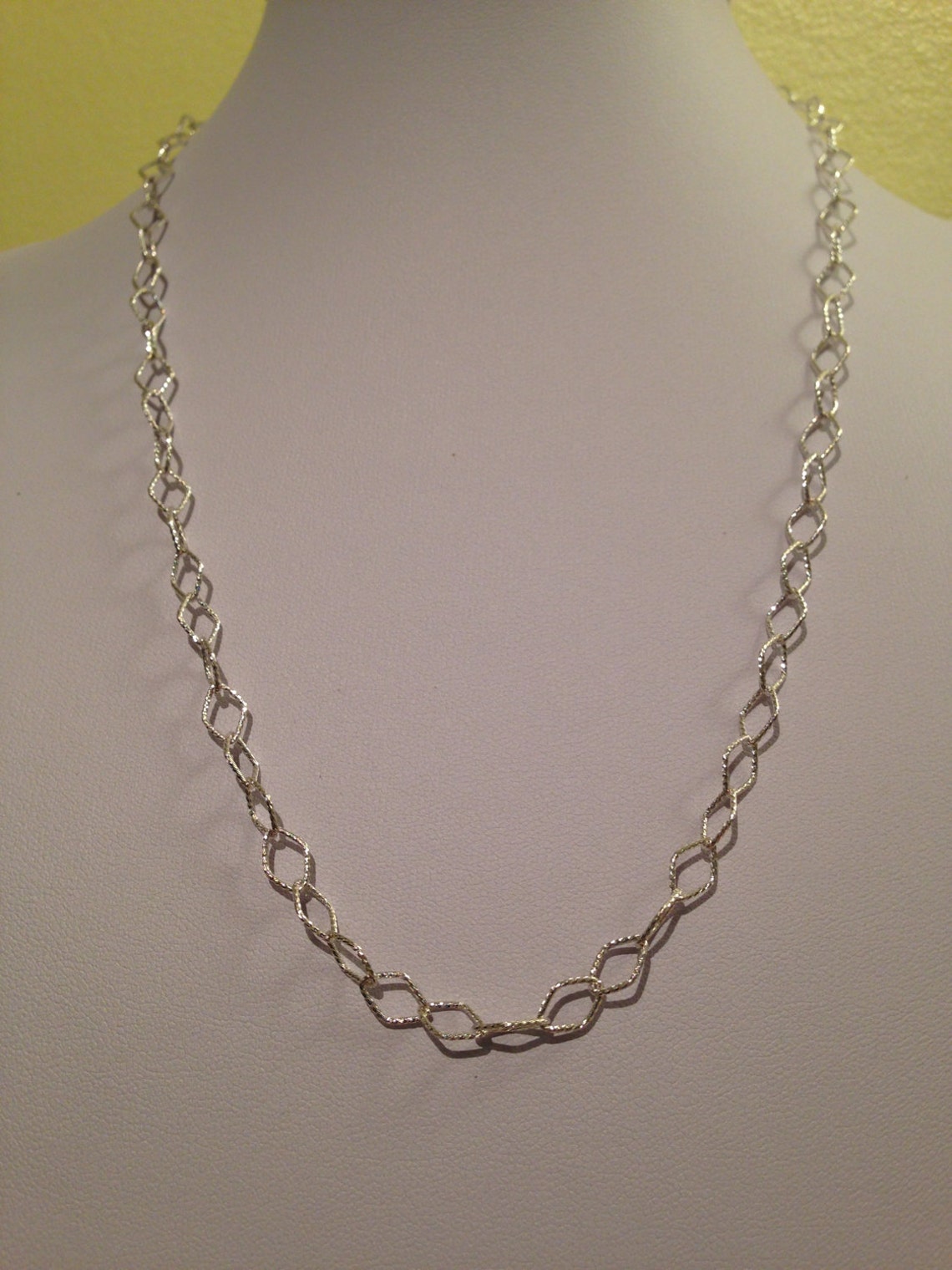 Sterling Silver Fancy Link Necklace, Bracelet and Earring Set - Etsy