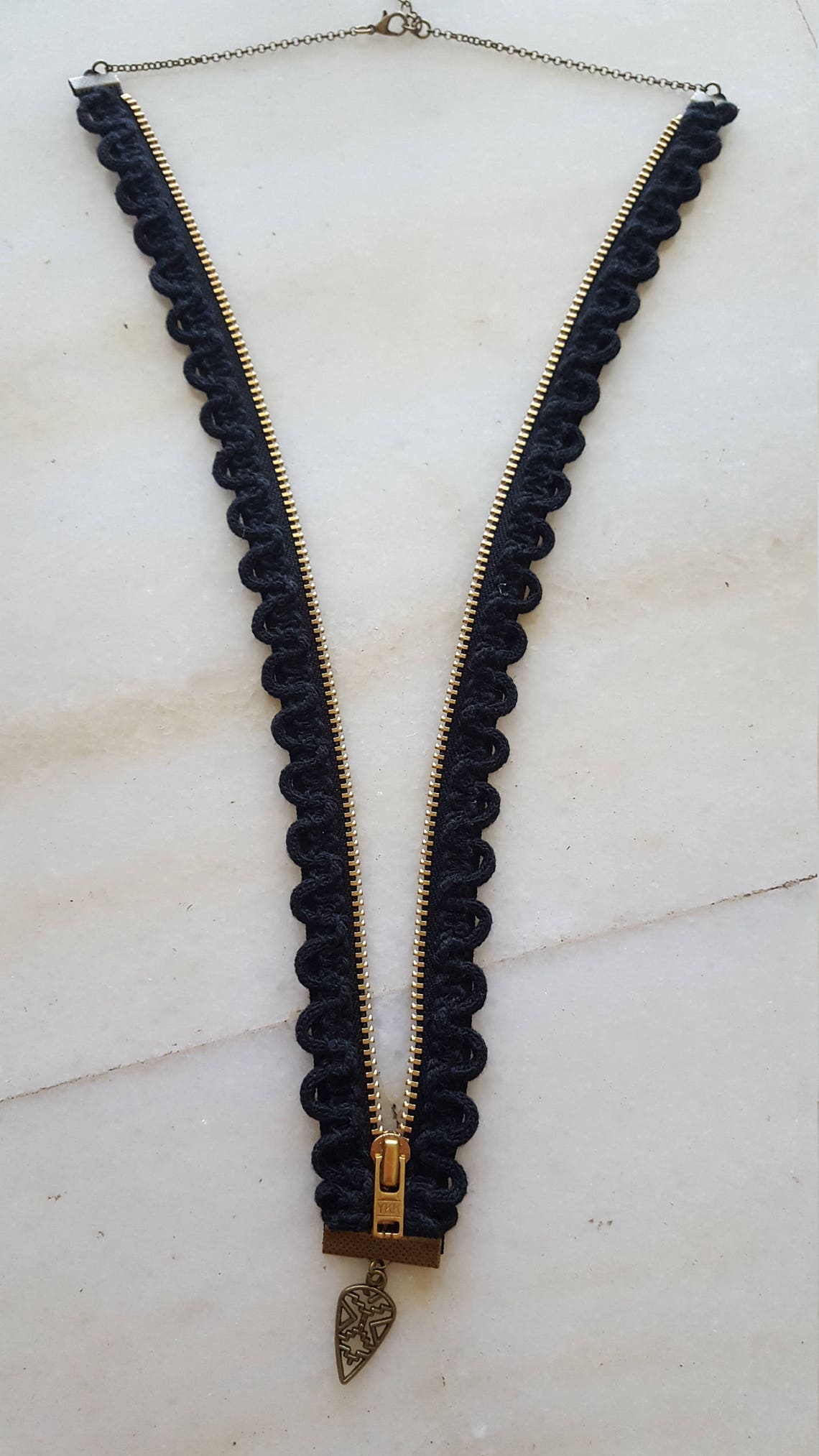 Zipper Jewelry Zipper Necklace Unique Gift Party Rock - Etsy