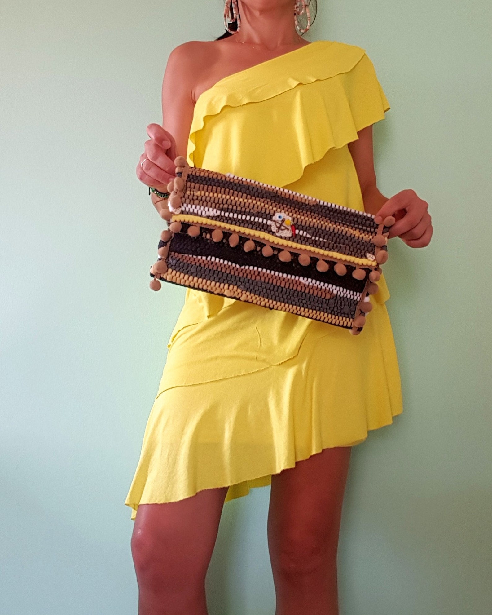 Kourelou Clutch Bag, Boho Purse, Festival Hippie Clutch. - Etsy