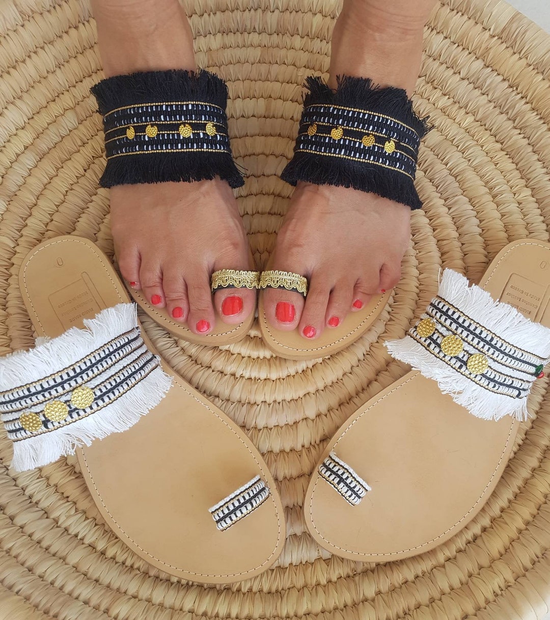 Boho Sandals, Summer Leather Sandals, Hippie Sandals, Gypsy Sandals - Etsy