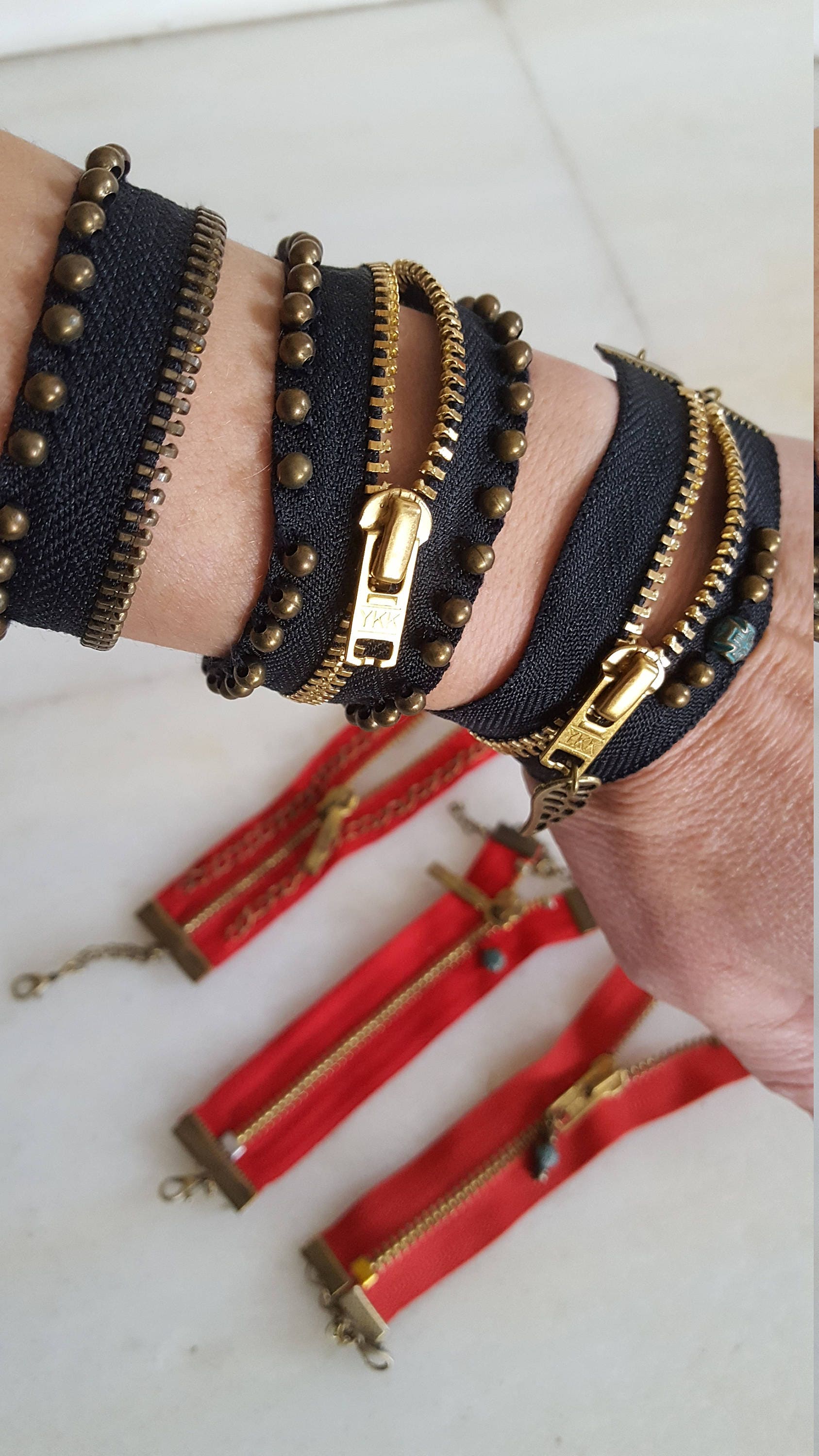 Zipper Bracelet Punk Bracelet Rock Gothic Bracelet Zipper - Etsy