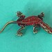 Vintage red rhinestone lizard pin lizard brooch gecko pin | Etsy