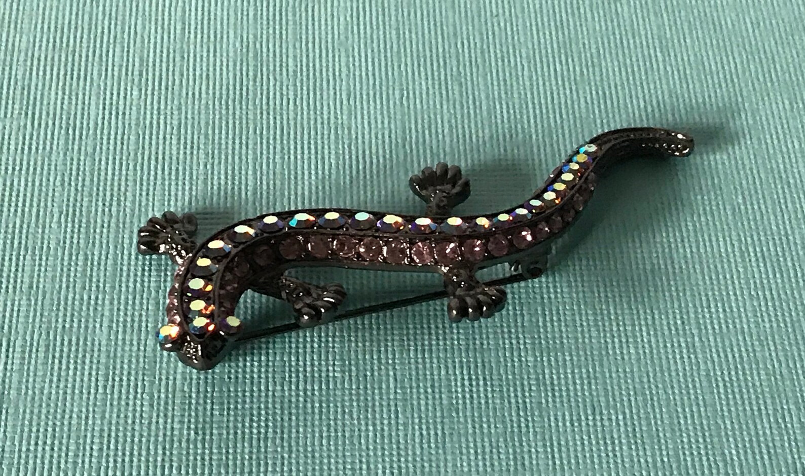 Vintage Aurora Borealis Rhinestone Lizard Brooch Gecko Pin - Etsy