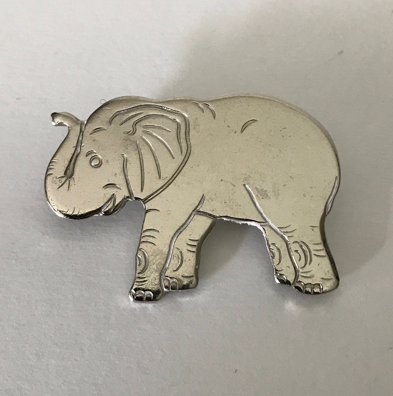Elephant Pin Silver Tone Elephant Pin Elephant Jewelry | Etsy