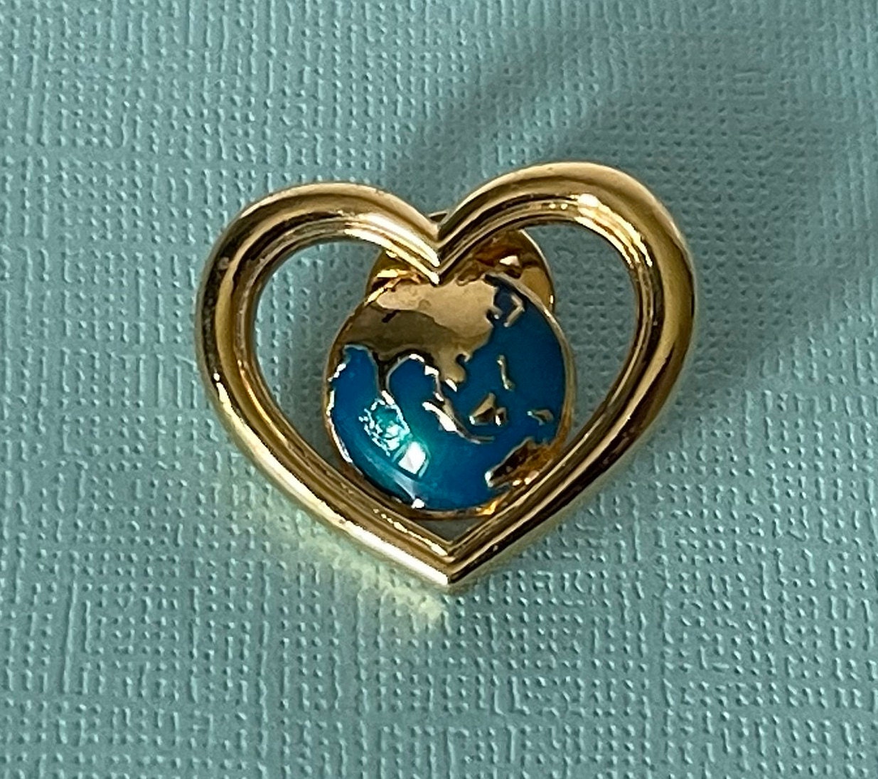 Vintage Earth Pin Earth Brooch Mother Earth Pin World Pin - Etsy