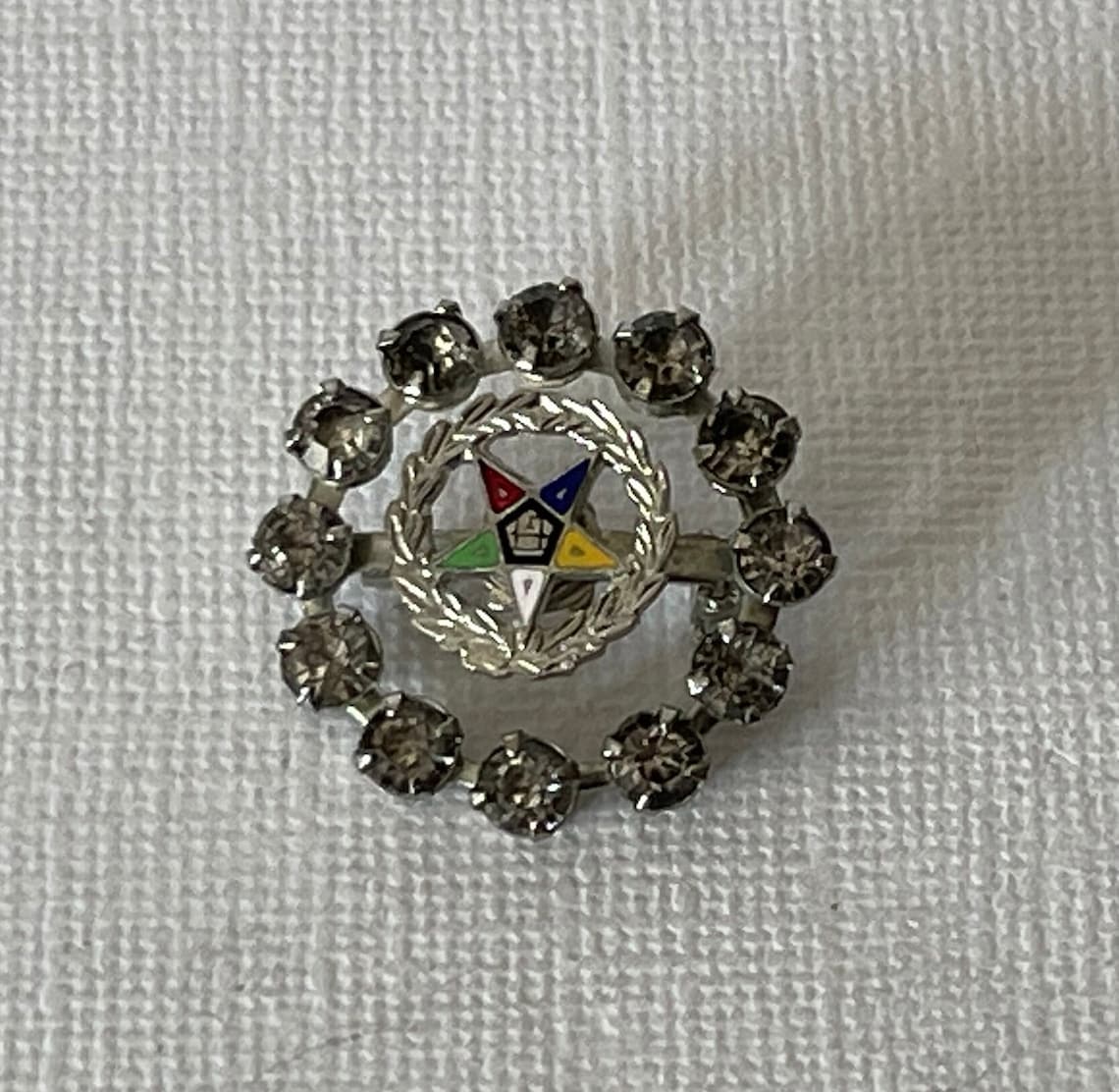 Vintage Rhinestone Order of the Eastern Star Pin OES Brooch - Etsy