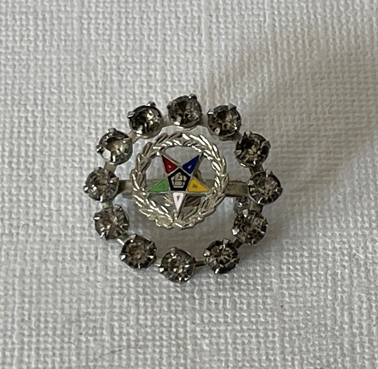 Vintage Rhinestone Order of the Eastern Star Pin OES Brooch - Etsy