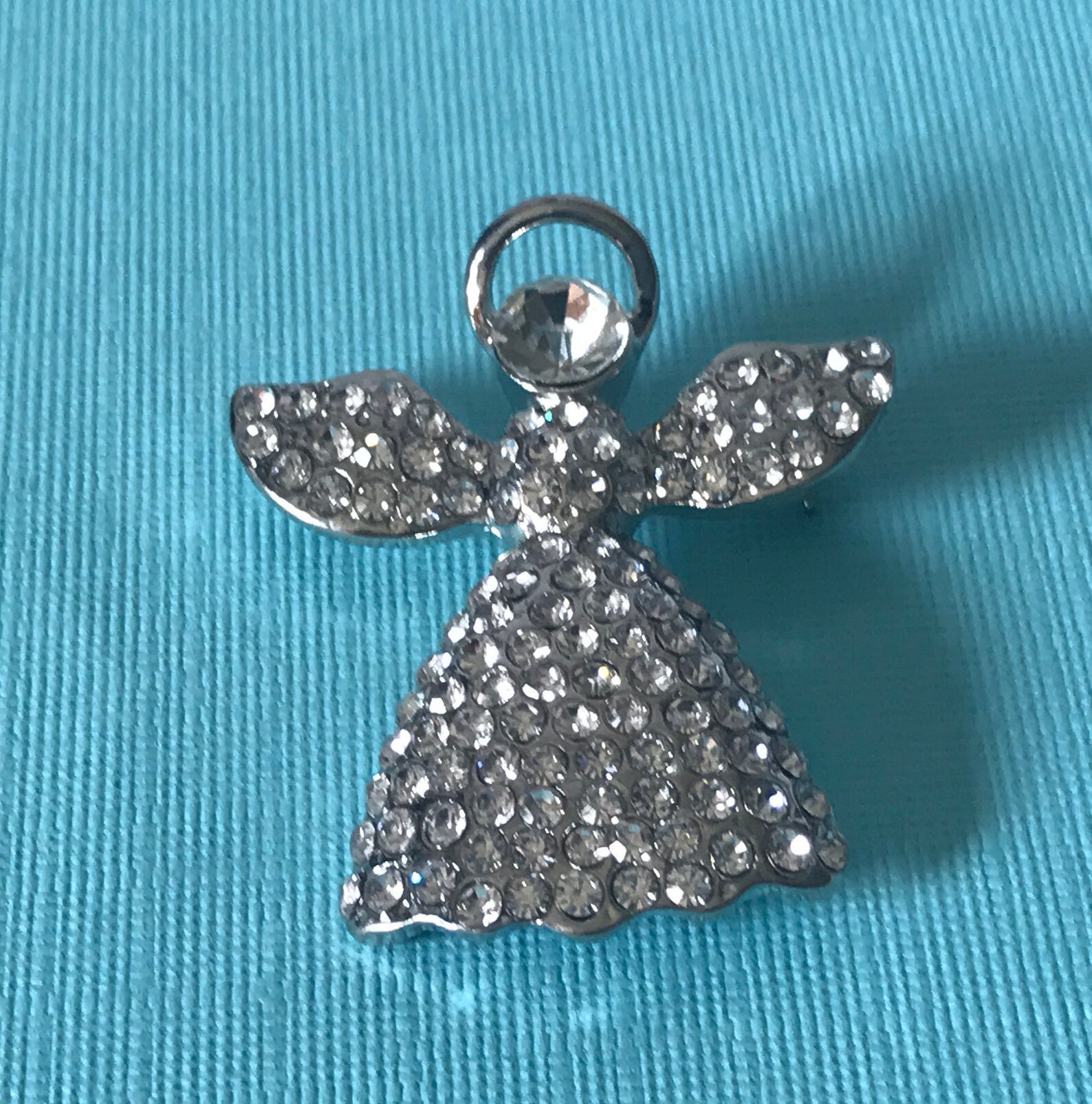 Rhinestone angel pin with halo guardian angel pin heavenly | Etsy