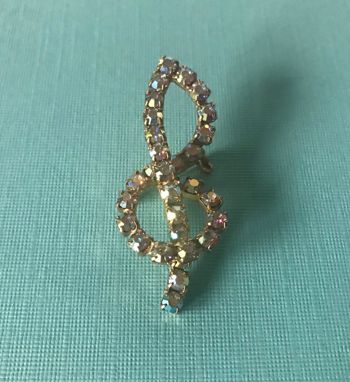 Vintage Rhinestone Treble Clef Brooch Rhinestone Ampersand | Etsy