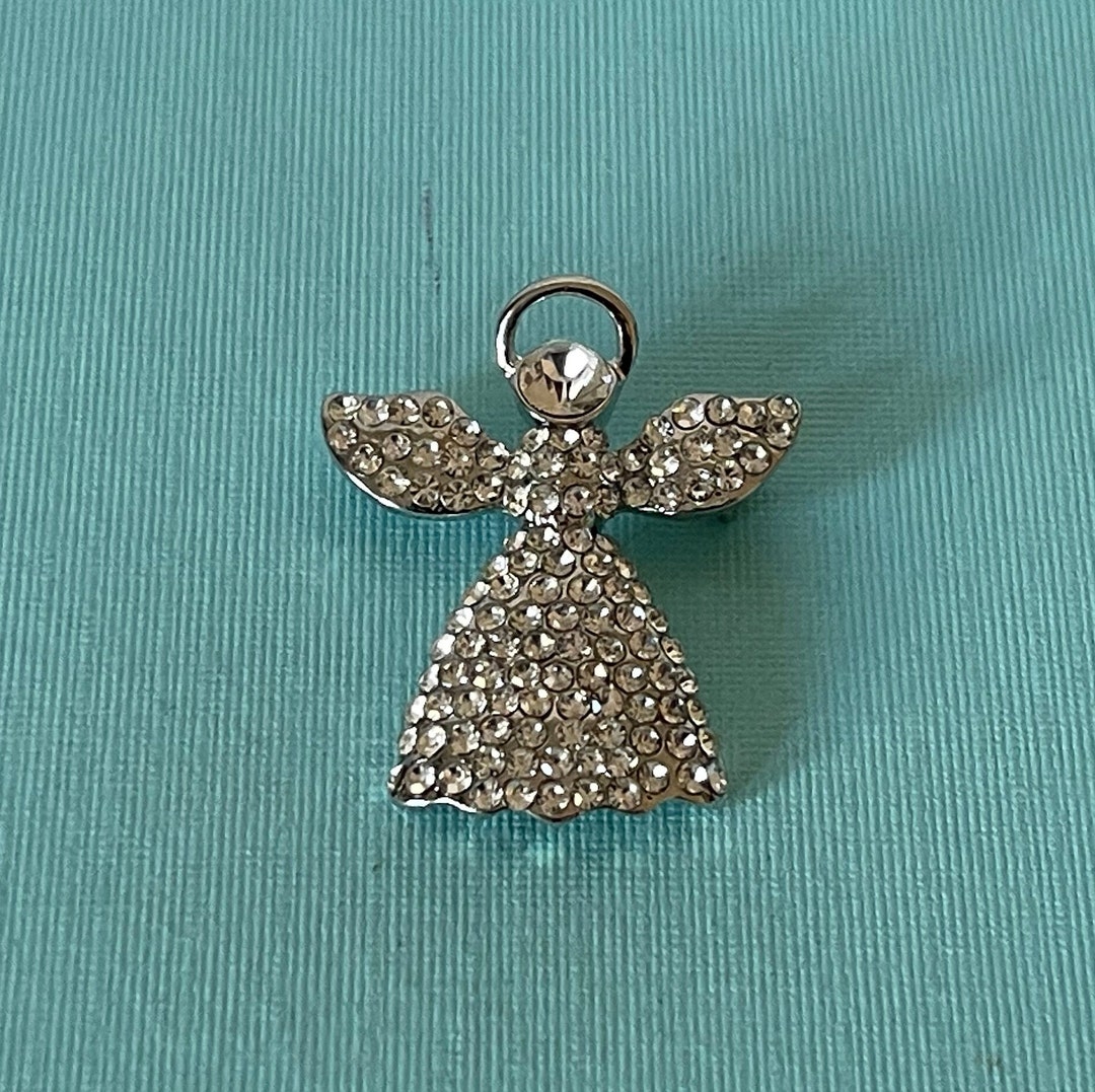 Rhinestone Angel Pin With Halo, Guardian Angel Pin, Heavenly Angel Pin ...