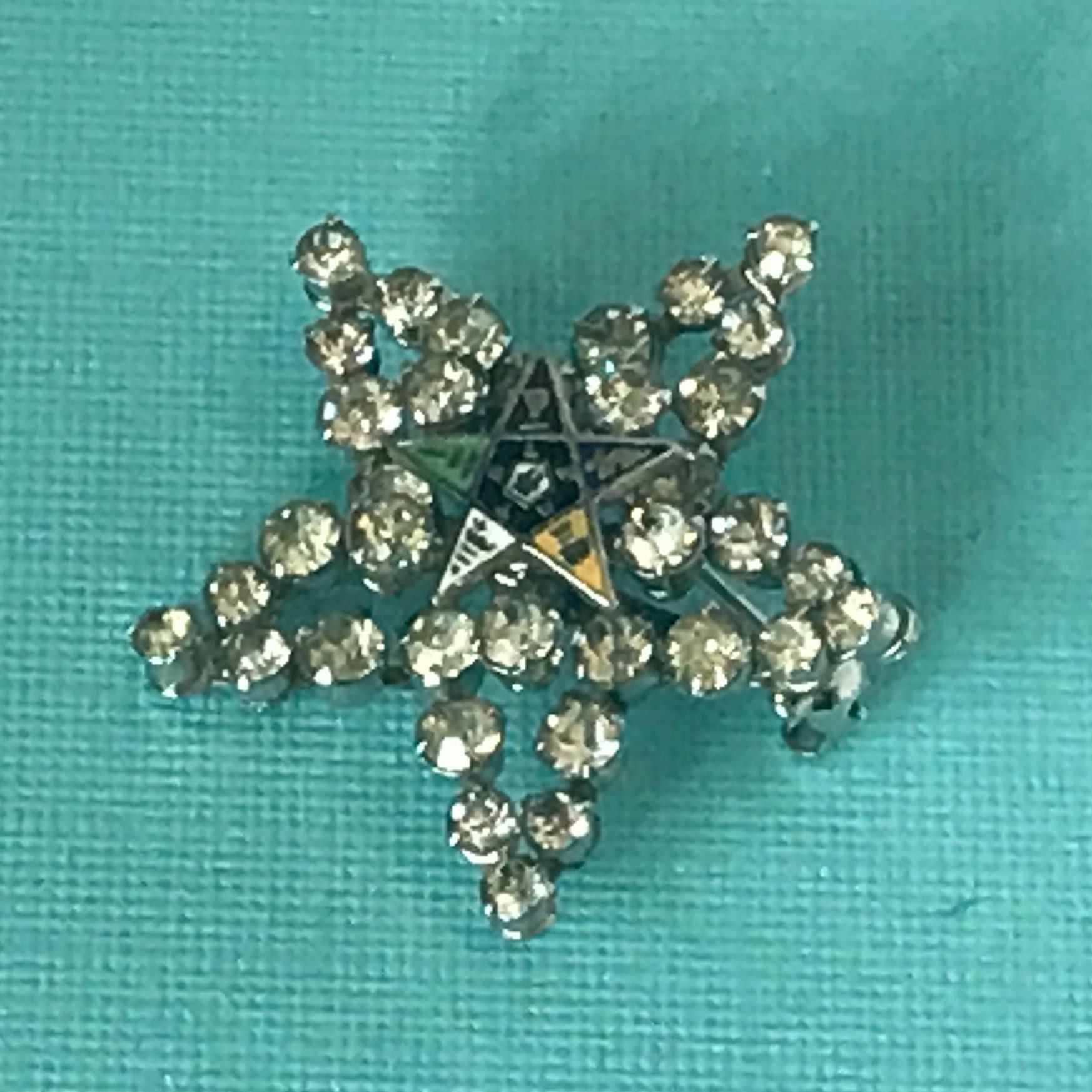 Vintage Order of the Eastern Star rhinestone star pin OES | Etsy