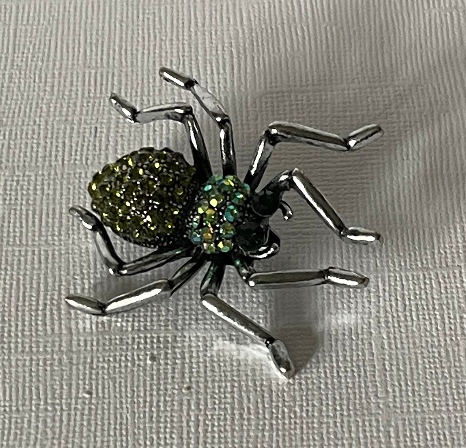 Rhinestone Spider Pin Green Rhinestone Spider Brooch Spider | Etsy