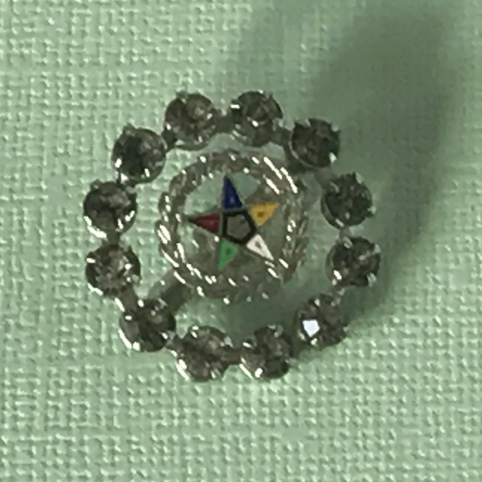Vintage Rhinestone Order of the Eastern Star Pin OES Brooch | Etsy