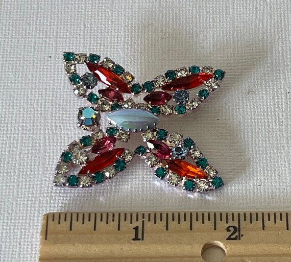 Vintage high end rhinestone butterfly pin, butterfly … - Gem