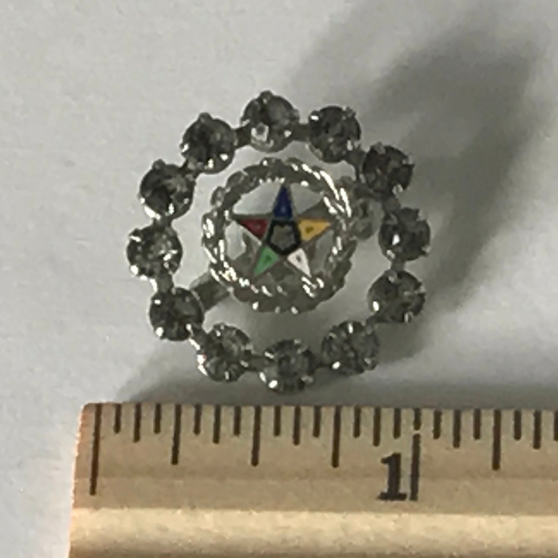 Vintage Rhinestone Order of the Eastern Star Pin OES Brooch | Etsy