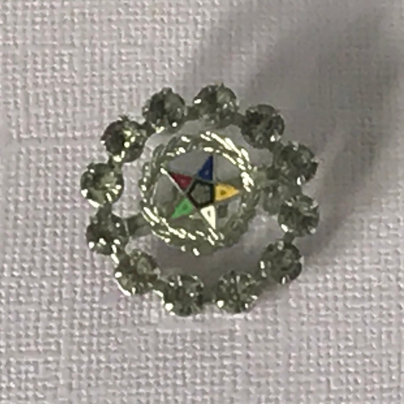 Vintage Rhinestone Order of the Eastern Star Pin OES Brooch | Etsy