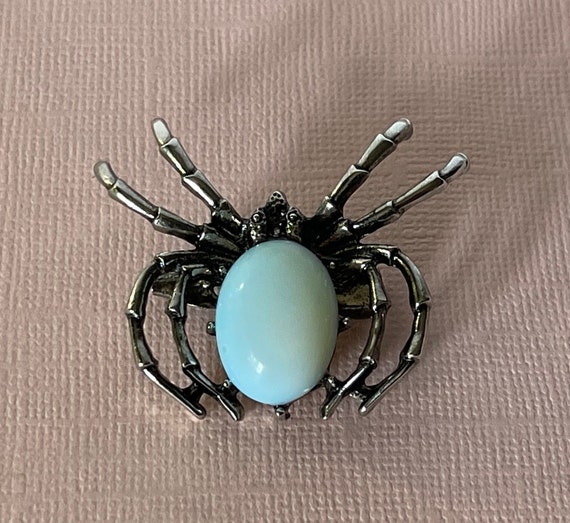 Opal stone spider brooch, tarantula spider pin, weddi… - Gem