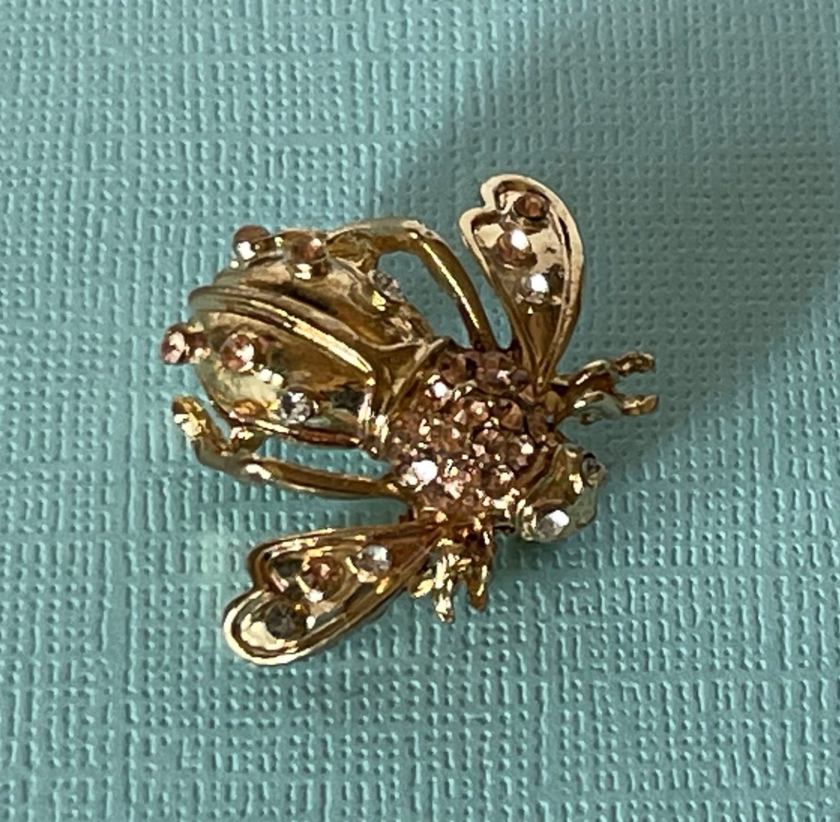 Vintage Pink Rhinestone Bee Pin Pink and Gold Bee Pin Insect - Etsy