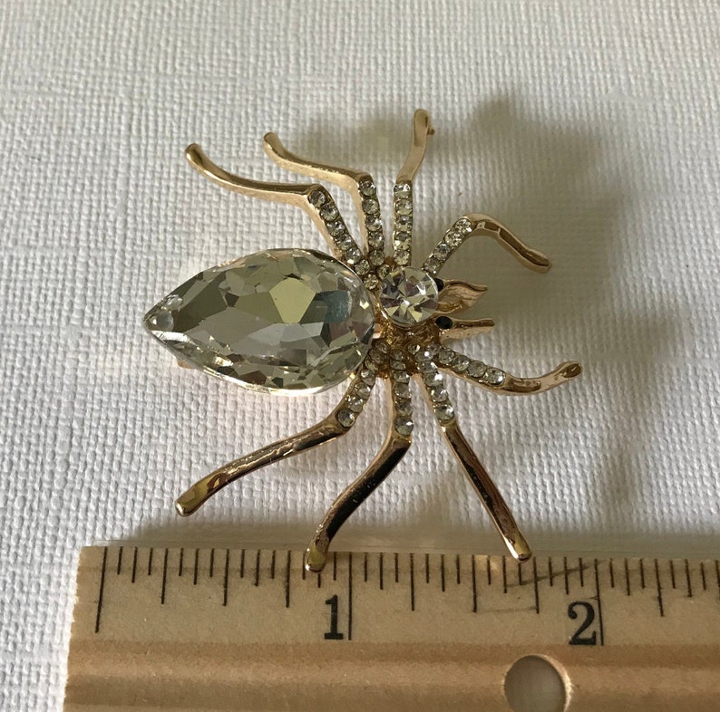 Rhinestone spider pin rhinestone spider brooch bug pin | Etsy