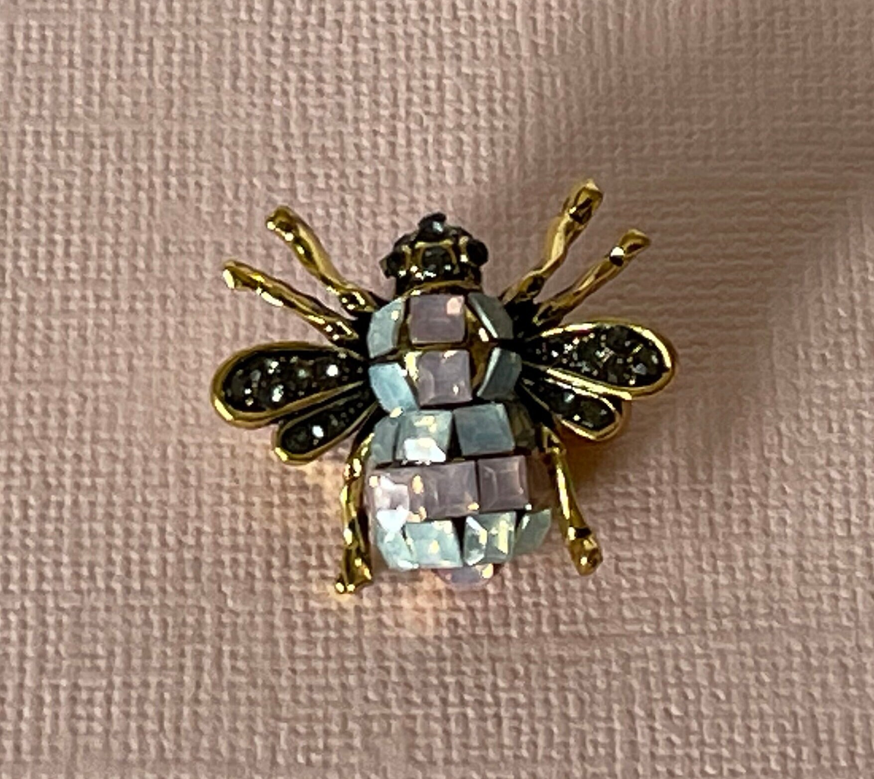 Rhinestone Bee Pin Blue and Purple Bee Pin Bumble Bee Pin - Etsy