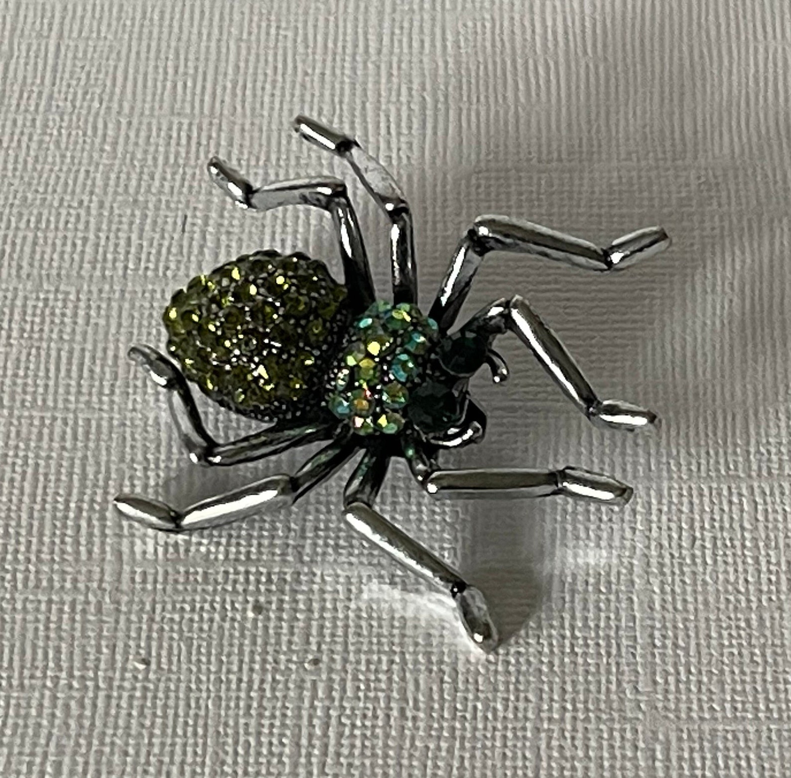 Rhinestone Spider Pin Green Rhinestone Spider Brooch Spider | Etsy