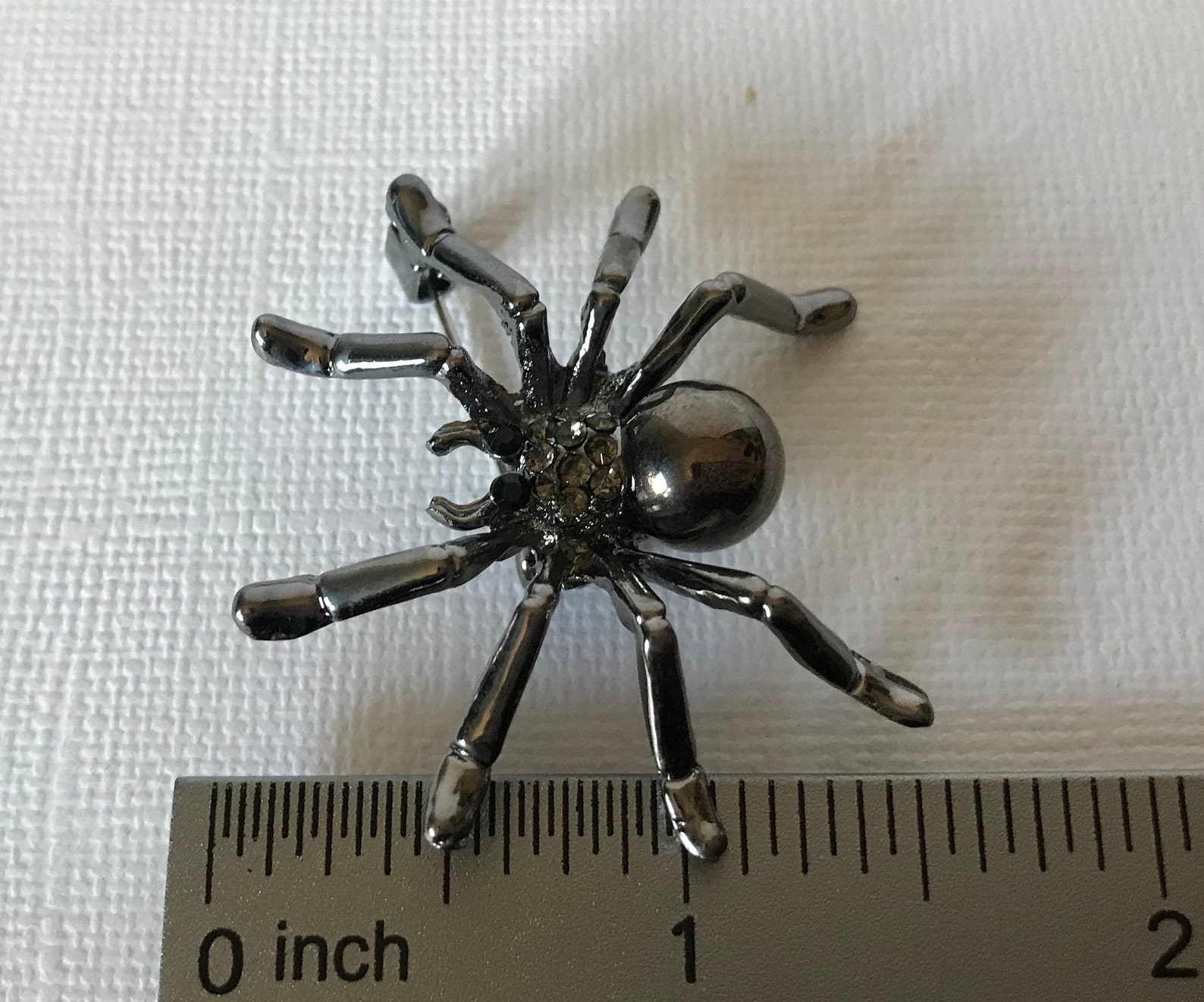 Black Rhinestone Spider Pin Halloween Spider Pin Spider | Etsy