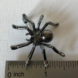 Black Rhinestone Spider Pin Halloween Spider Pin Spider | Etsy