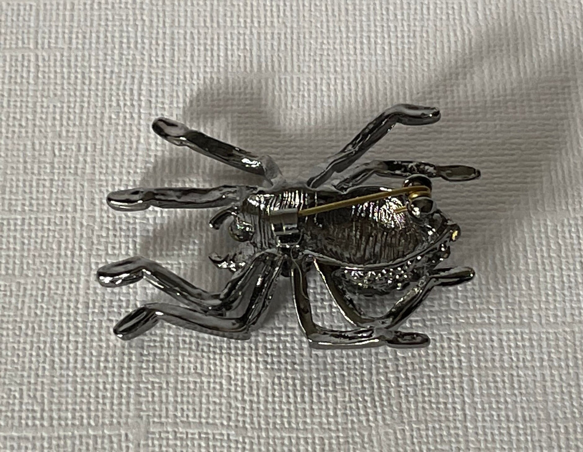 Black Rhinestone Spider Pin, Spider Brooch, Spider Jewelry, Tarantula ...