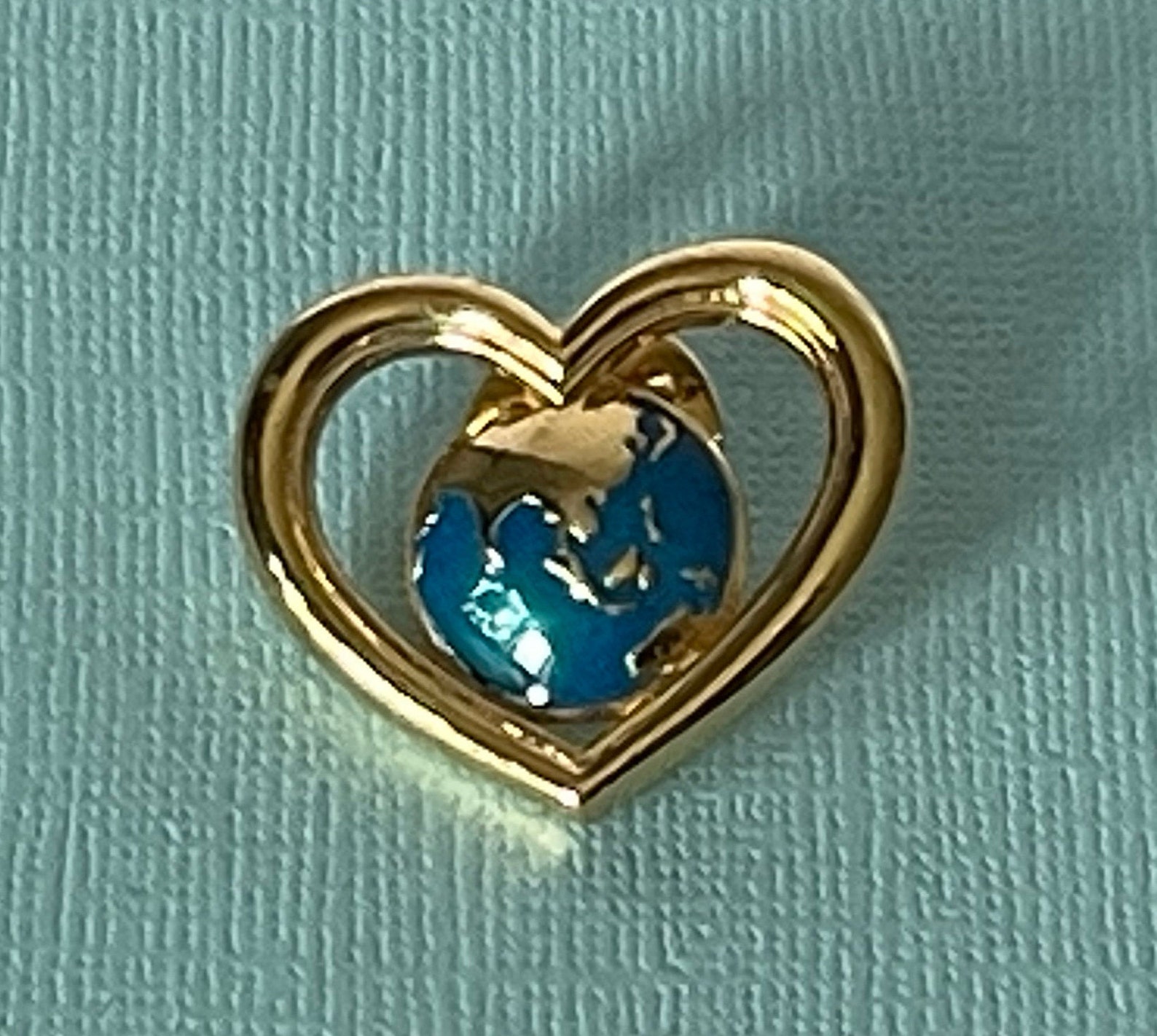 Vintage Earth Pin Earth Brooch Mother Earth Pin World Pin - Etsy