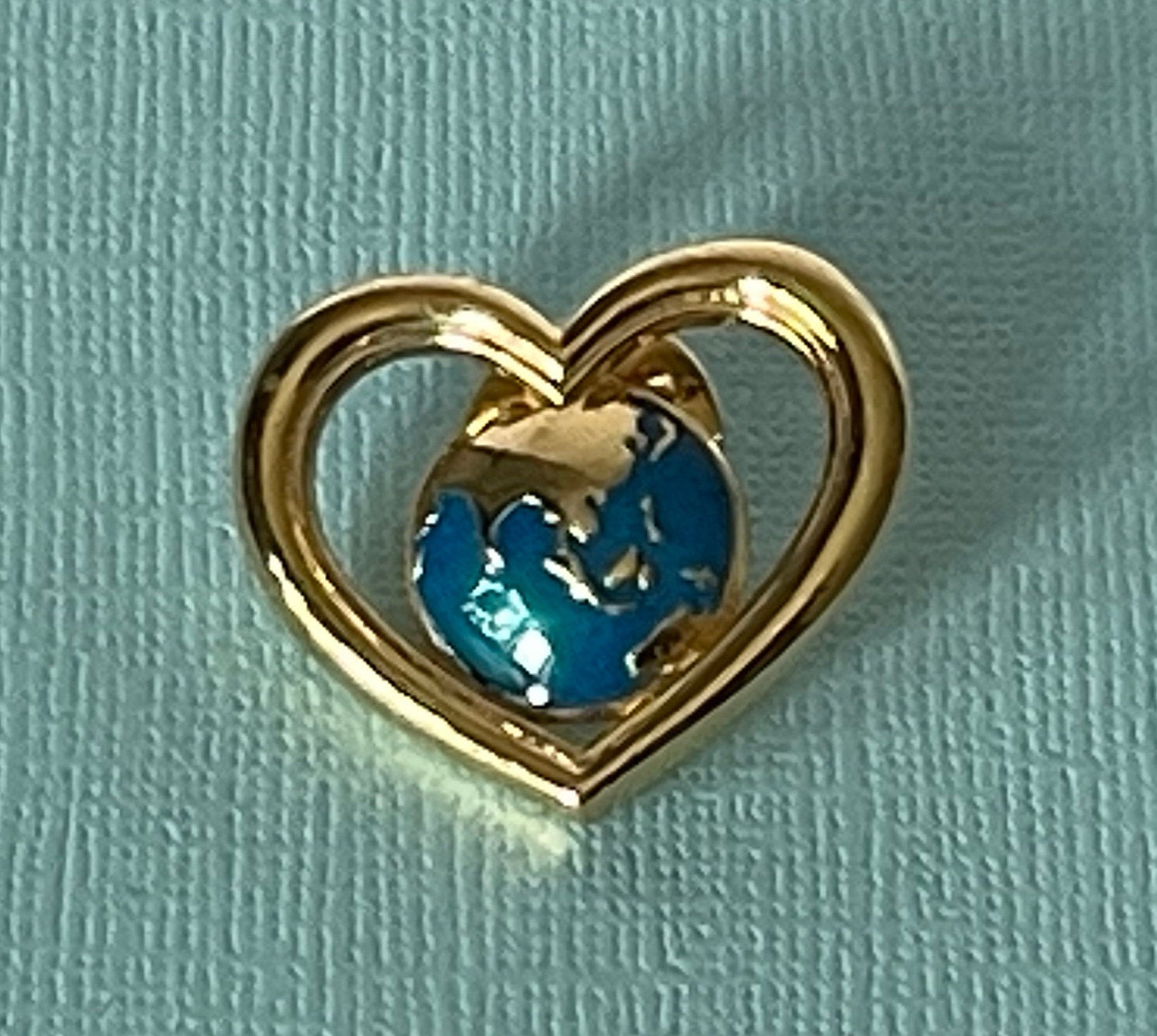 Vintage Earth Pin Earth Brooch Mother Earth Pin World Pin - Etsy